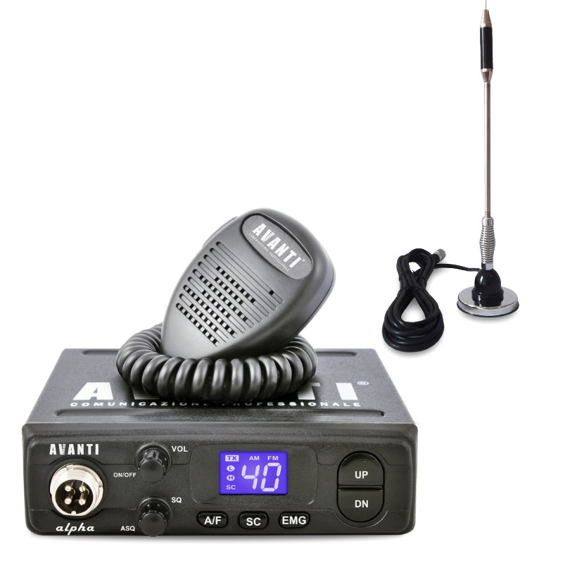 Pachet statie radio CB Avanti Alpha, tehnologie SMD cu antena CB Bytrex ...